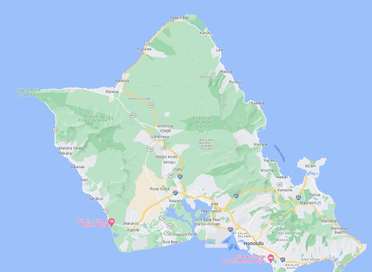 North Shore Oahu Hawaii Map Best Places To Eat On Oahu Food Trucks Map